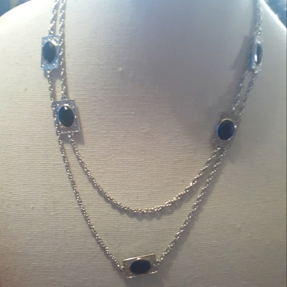 Emmons | Jewelry | Vintage Emmons High End Silver Plated Black Lucite ...